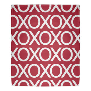 30 x 40 in Hugs and Kisses Valentine's Throw Blanket, Fuschia, 60x80 ...