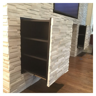 Stone Entertainment Center - New York - by Fine Point Cabinetry and ...