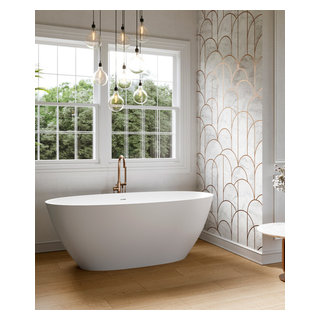 White Freestanding Bathtub Ruby Acquabella - Modern - Bathroom ...