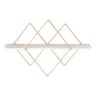 Geometric Floating Shelf Wall Mounted - Industrial - Display And Wall ...