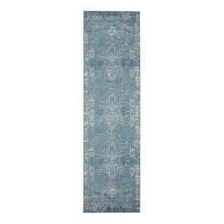 Nourison Passion PSN38 Blue Transitional Area Rug, 8'x10 ...