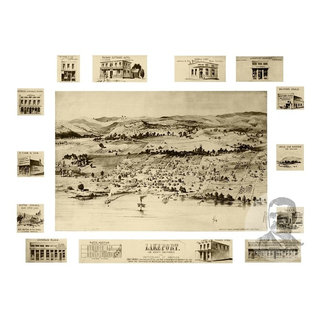 Old Map of Lakeport California 1888, Vintage Map Art Print, 12"x18 ...