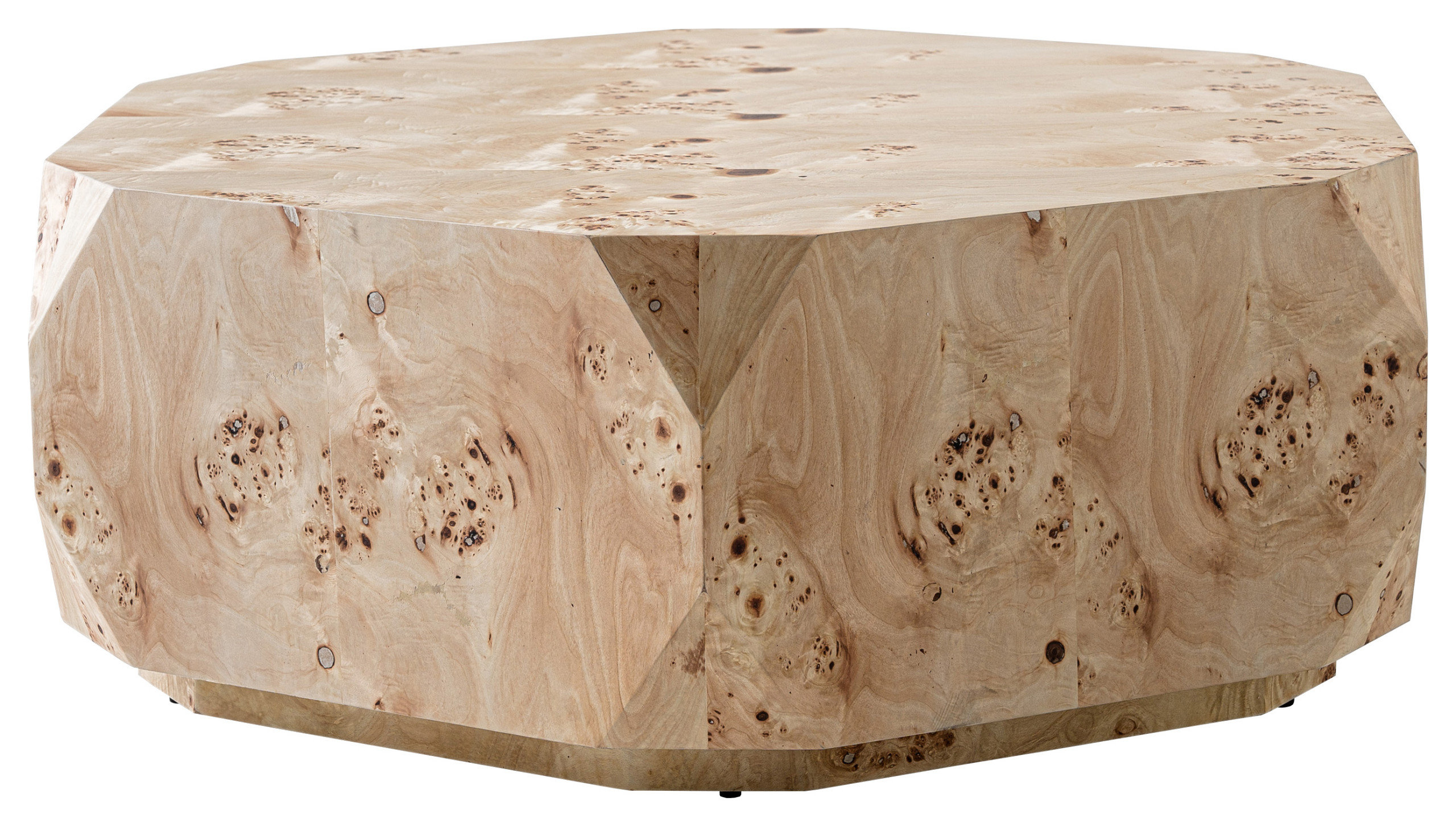 Modrest July Modern Mapa Burl Round Coffee Table - Contemporary ...