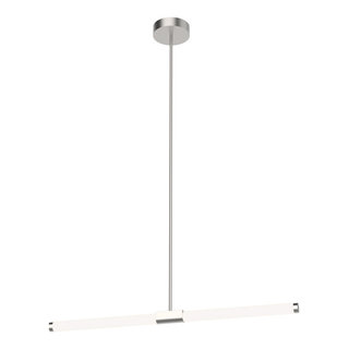 Akari Linear Pendant, Brushed Nickel, 35.5"Lx1.5"Wx1.5"H, 35.5"Lx1.5 ...
