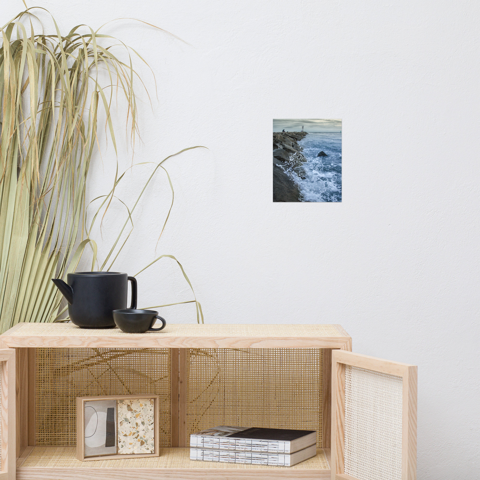 Splashing on the Jetty Landscape Photo Unframed Wall Art Print, 8" X 10 ...