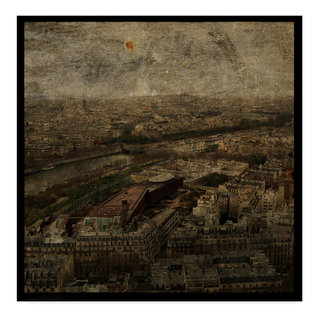 John W. Golden 'Paris Cityscape' Canvas Art, 14"x14" - Contemporary ...