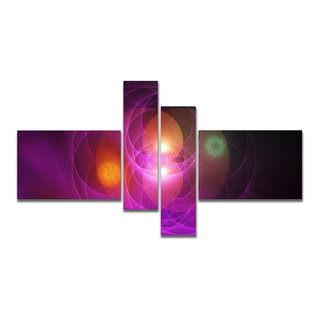 Merge Colored Spheres., Multipanel Contemporary Canvas Art Print, 60 ...