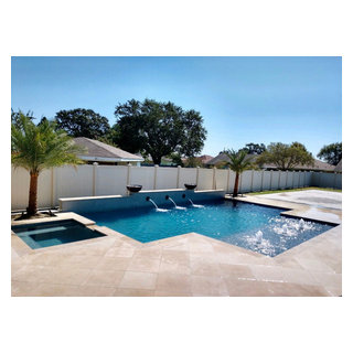 Custom Pools with Raised Wall - Pool - New Orleans - by Paradise Pools ...