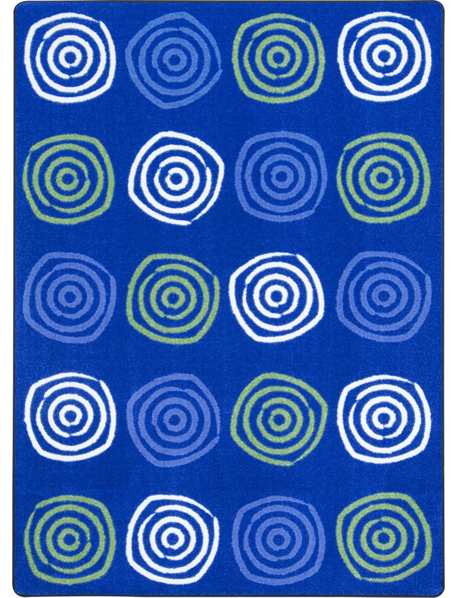 Simply Swirls 5'4" x 7'8" area rug in color Seaglass - Contemporary ...