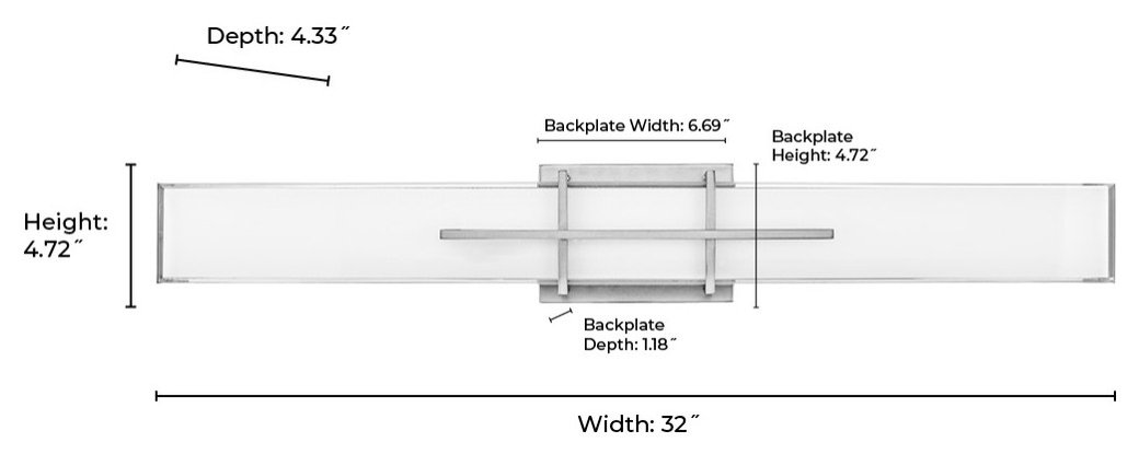 Tocco LED Light 32 in. Modern Gold Vanity Light - Transitional ...