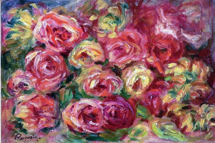 Pierre Auguste Renoir Armful of Roses, Gallery Wrapped Canvas Print, 18 ...