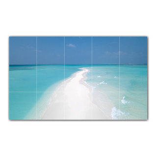 Beach Ceramic Tile Wall Mural HZ500063, 60" Wide x 36" High - Beach ...