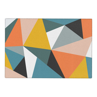 The Old Art Studio Modern Geometric 36 Area Rug, 60.0" x 0.25" x 84.0 ...