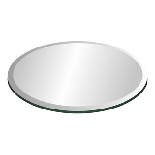 22" Round Glass Top 1/2" Thick With 1" Bevel Edge - Contemporary ...