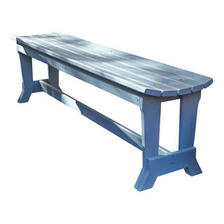 Carolina Preserves 4-Seat Bench Without Back, Natural, 82Wx14Dx18.25H ...