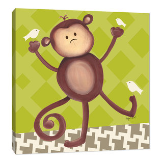Matthew Monkey - Green - Contemporary - Kids Wall Decor - by Doodlefish ...