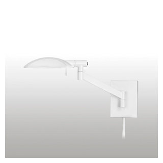 Perch Pharmacy Swing Arm Wall Lamp in Gloss White - Contemporary ...