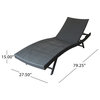 GDF Studio Arthur Outdoor Wicker Chaise Lounge, Gray - Tropical ...