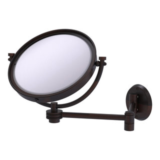 8" Wall Mounted Extending Make-Up Mirror 4X Magnification ...