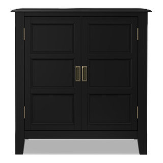 Burlington Solid Wood Low Storage Cabinet - Transitional - Storage ...