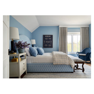 Luxury Blue Guest Bedroom Inspo - Beach Style - Bedroom - Grand Rapids ...