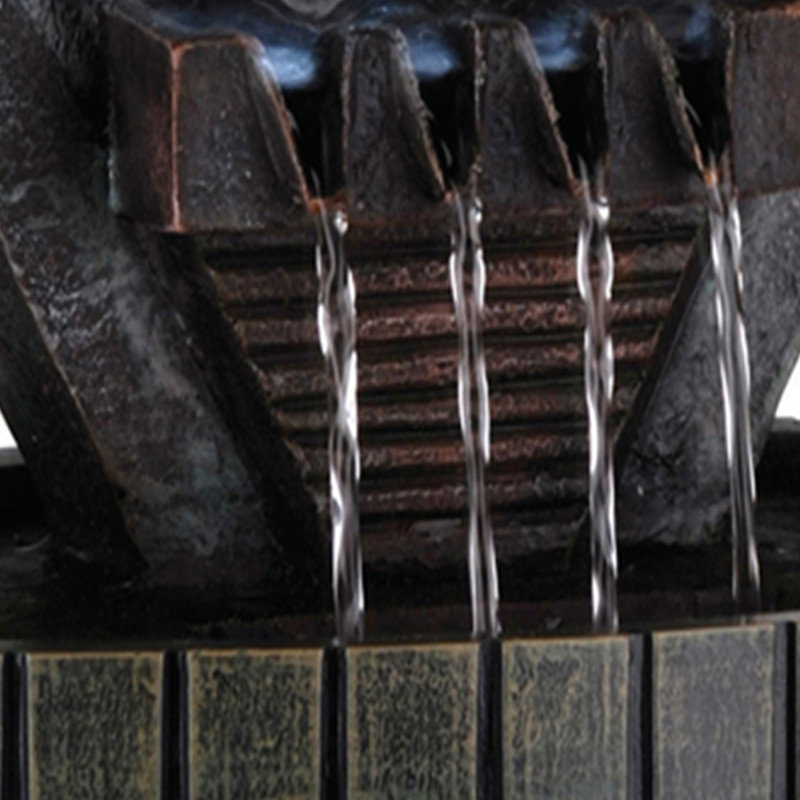 Benzara BM95353 Polyresin Frame Fountain with Crystal Like Plastic Ball ...