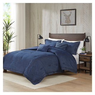 Woolrich Perry Oversized Denim Comforter Set in Blue, Twin/Twin XL ...