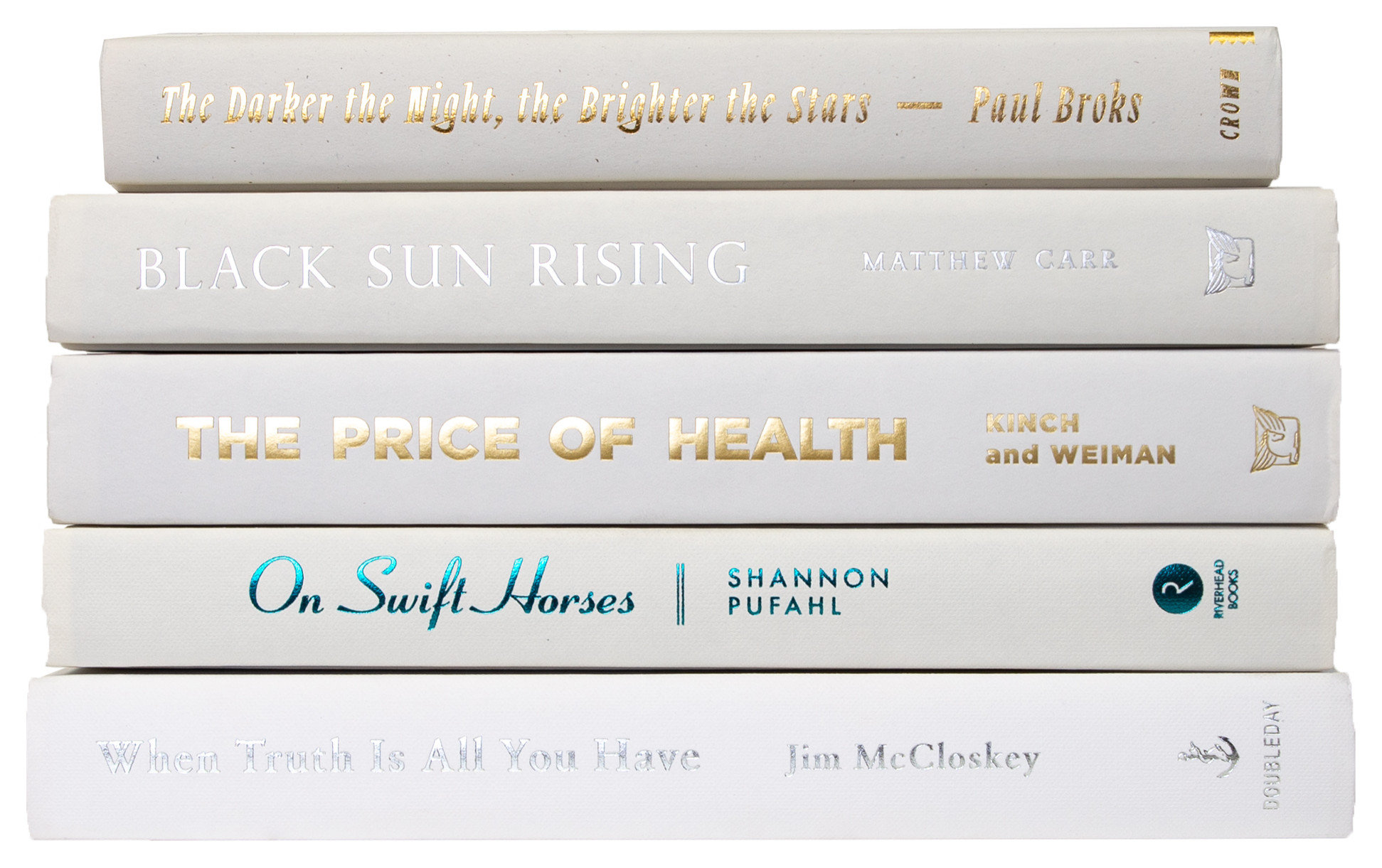 Modern Snowfall Book Stack, 5-Piece Set - Traditional - Books - by ...