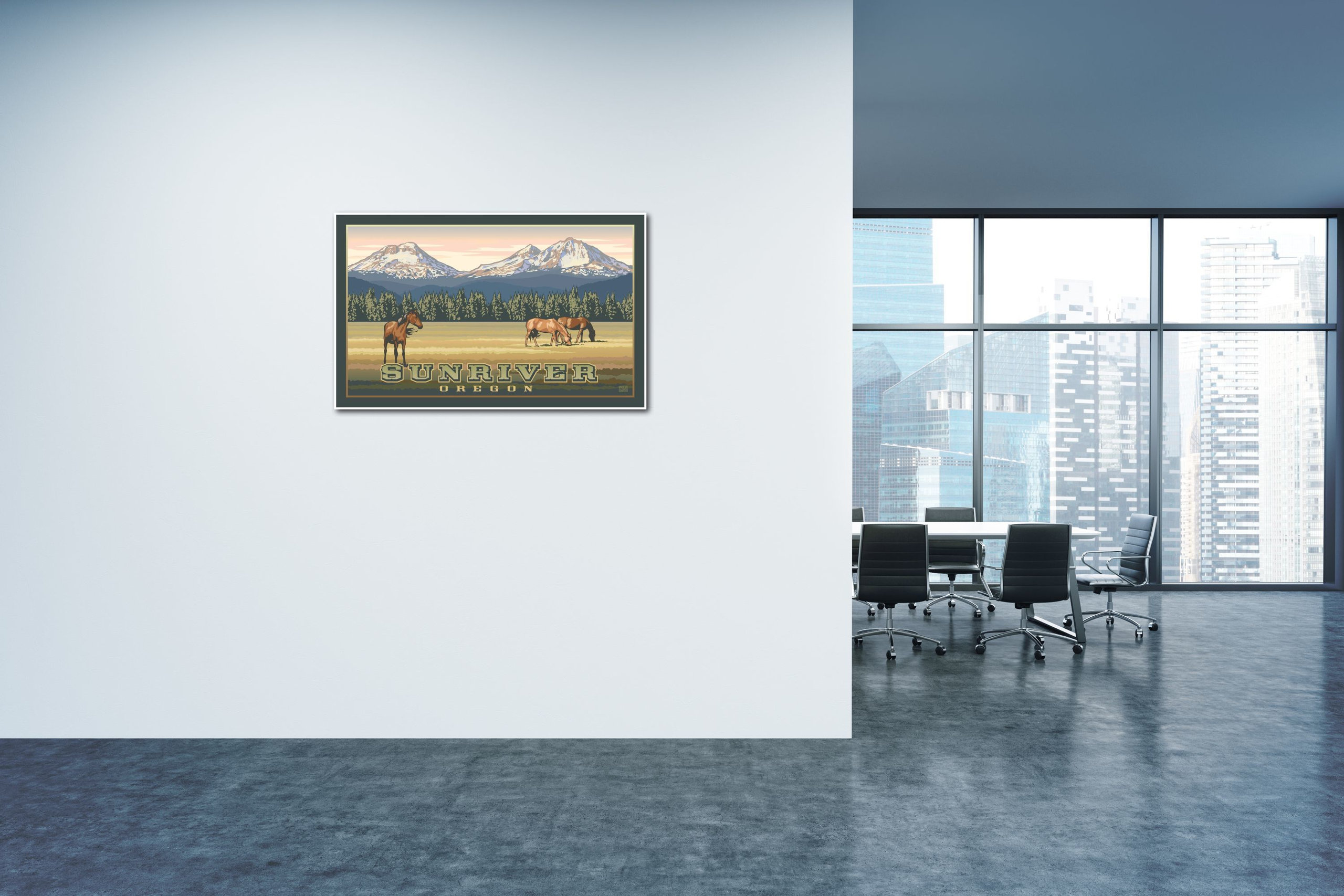 Paul Leighton Sunriver Oregon Three Sisters Mountains Art Print, 24"x36 ...