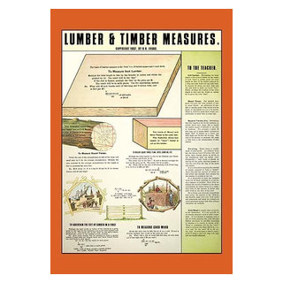 Lumber and Timber Measures, 20" x 30" - Traditional - Prints And ...