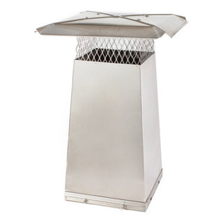 Tall Stainless Steel Flue Stretcher, 13"x13"x1' - Transitional ...