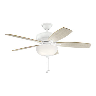 Terra Select 3-Light 52" Indoor Ceiling Fan in Matte White, 52.000 ...