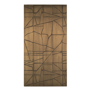 Roho Painted Gold Metal Wall Art - Contemporary - Metal Wall Art - by ...