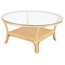 Visayas Rattan Coffee Table with Glass Top, Natural - Tropical - Coffee ...