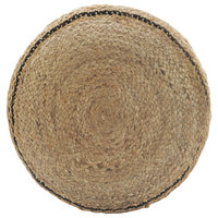 Handcrafted Black Chevron Natural Jute Pouf - Beach Style - Floor Pillows And Poufs - by LR Home ...