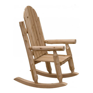 Rustic and Natural Cedar Adirondack Rocking Chair - Rustic - Rocking ...