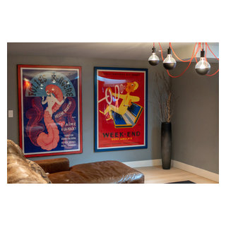 A High-Tech Basement Redesign Infused with Art and Innovation - Rustic ...