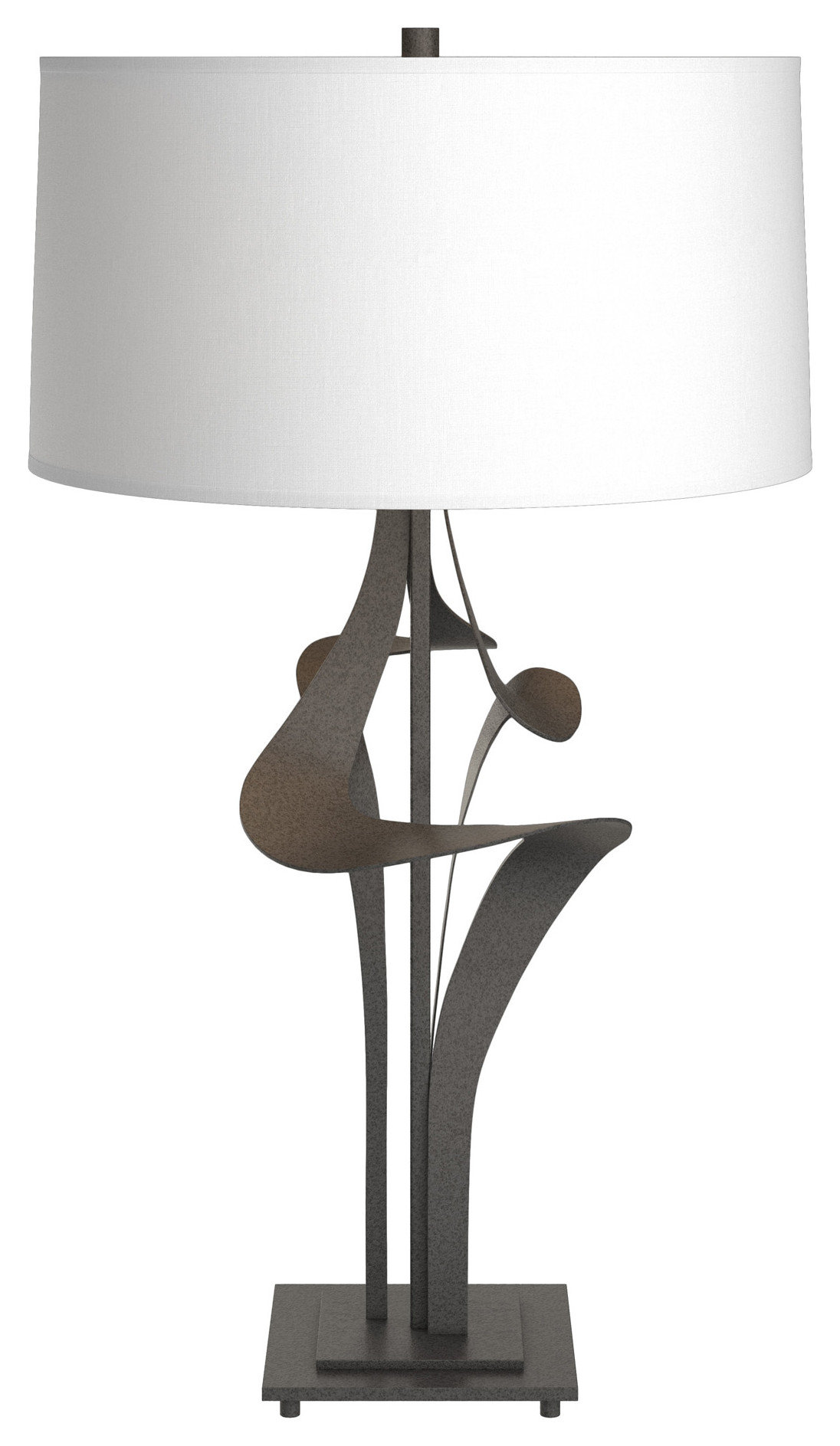 Antasia Table Lamp, Natural Iron, Natural Anna Shade - Transitional ...