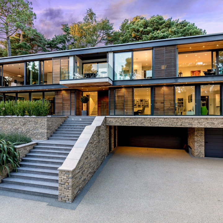 75 Most Popular 75 Beautiful House Exterior with a Flat Roof Ideas and ...