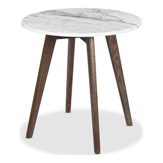 Poly and Bark Riley Marble Round Side Table - Midcentury - Side Tables ...