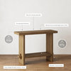 Farmhouse Console Table, Elegant Design With Rectangular Wooden Top ...