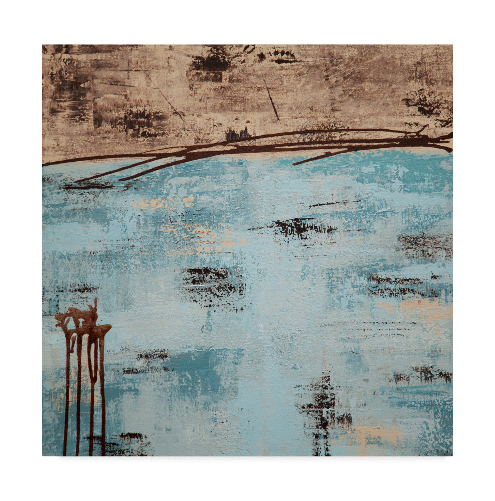 "Lithosphere Light Brown" by Hilary Winfield, Canvas Art, 18"x18 ...