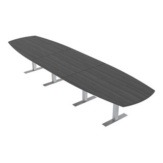 14-Foot Arc Boat Modular Conference Table Metal T-Bases Electric Unit ...