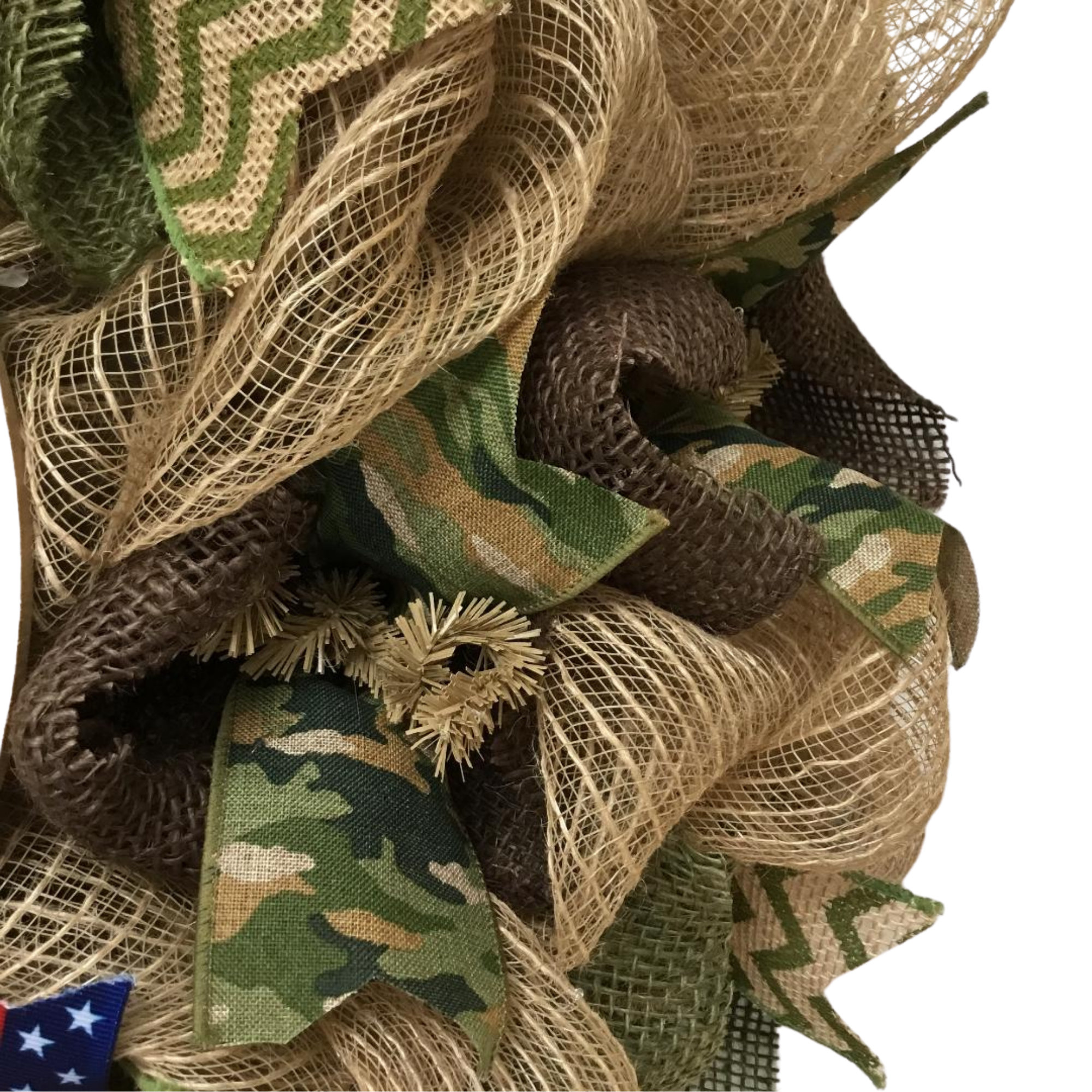 Military Soldier Appreciation Wreath Army Green And Camouflage