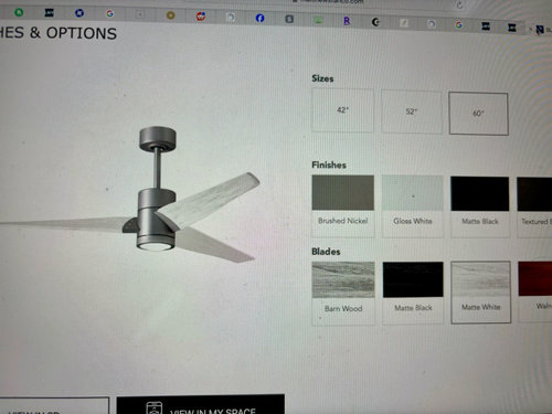 Help choose ceiling fan color