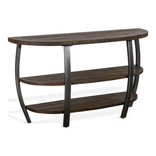 52" Sofa Table Entryway Display Console Table With Storage Shelves ...