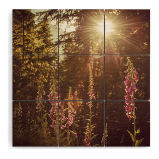 Nature Magick Wildflower Mountain Adventure Wood Wall Mural, 60x60 ...