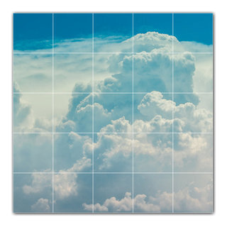 Clouds Ceramic Tile Wall Mural HZ500383, 30" Wide x 30" High ...