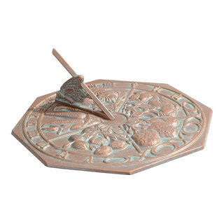 10" Diameter Butterfly Medium Sundial, 10"ID - Traditional - Sundials ...