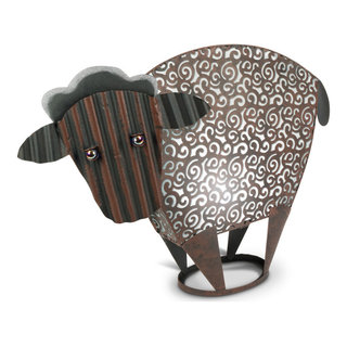 19" Solar Lighted Garden Meadow Sheep - Contemporary - Novelty Lighting ...